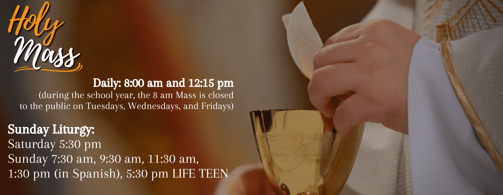 Mass Time Schedule – St. Paul Church